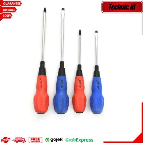 Jual Jetech Set Obeng Soft Grip 4 Unit St Screwdriver Set Obeng Plus ...