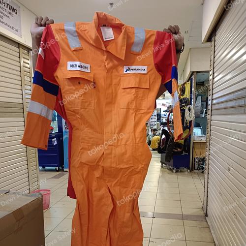 Jual Wearpack Nomex Pertamina Orange / Coverall Wearpack Nomex ...