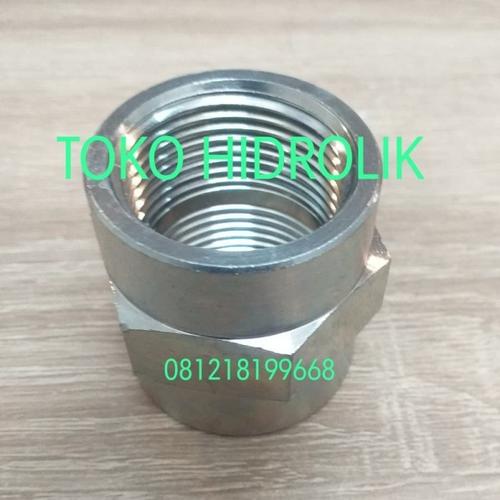 Jual Sock drat dalam hidrolik 1 inch npt x 1 inch npt / nepel drat ...
