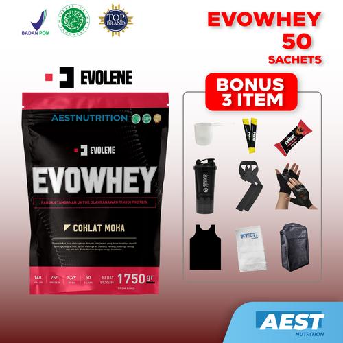 Jual Evolene Evowhey 50 Sachet Susu Evo Whey Protein - Strawberry ...