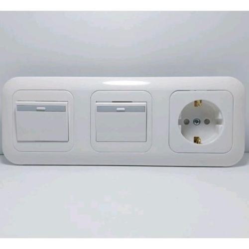 Jual SAKLAR TRIPLE ENGKEL SINGLE STOP KONTAK PANASONIC WIDE SERIES ...