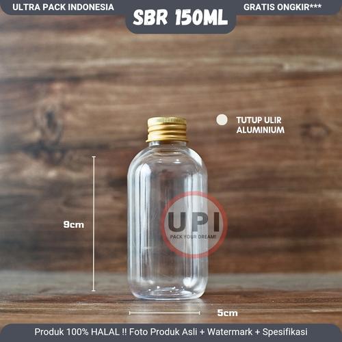 Promo BOTOL PET SBR 150ML CLEAR & TUTUP ULIR ALUMINIUM GOLD - Kota ...