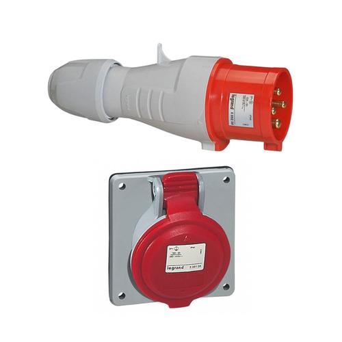 Jual LEGRAND PANEL MOUTING SOCKET 32A 4PIN 555238 + 555288 32A 3P+E ...