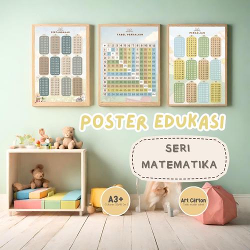 Jual BEBEGENIC Poster Edukasi Anak Aesthetic Seri Matematika - Poster ...