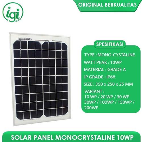 Jual SOLAR PANEL 10w / SOLAR CELL 10watt / PANEL SURYA 10WP MONO INSCOM ...