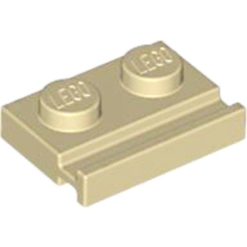 Jual LEGO PART 32028, Plate Modified 1x2 with door rail, TAN - Kab ...