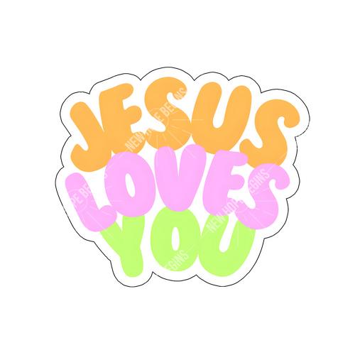 Jual STIKER ROHANI ALKITAB JESUS LOVES YOU / VINYL WATERPROOF ANTI AIR ...