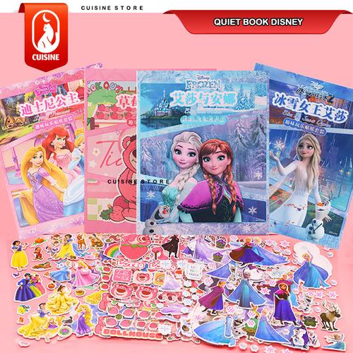 Jual Quiet book Busy book Disney Buku mainan Sticker Book Princess Elsa ...