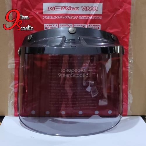 Jual Visor Bogo Clear / Smoke Universal Norisk / Bubble / Flat visor ...