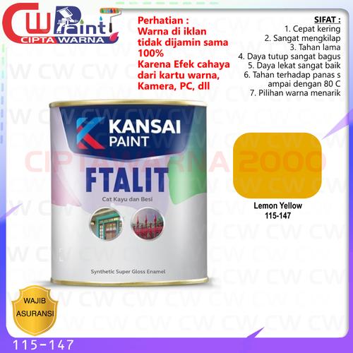 Jual Kansai Cat Minyak Besi Kayu Ftalit KF - 147 Lemon Yellow Kuning ...