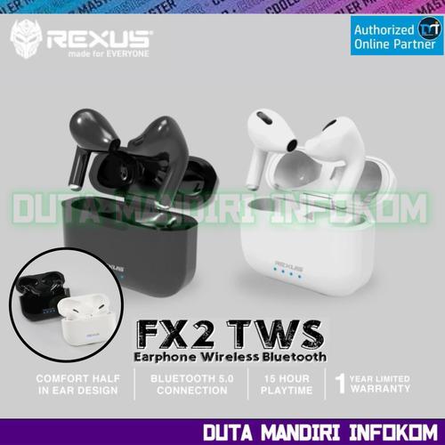 Jual Rexus FX2 TWS - Wireless Bluetooth Earphone I FX-2 - Black Edition ...