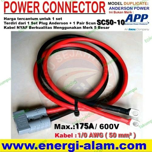 Jual Kabel Battery Serabut tembaga murni 50mm² Battery Socket model ...