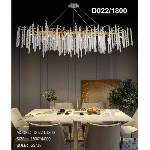 Promo SL022-1800 LAMPU GANTUNG PLAFON HIAS KRISTAL GOLD MINIMALIS ELEGAN RUANG TAMU MEJA MAKAN ...