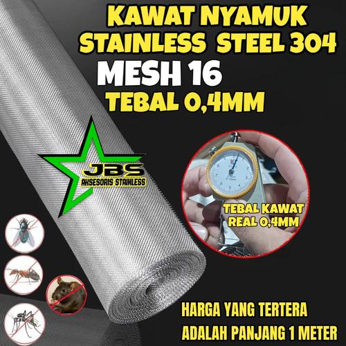 Jual KAWAT NYAMUK SUS 304 MESH 16×T.0,4MM STAINLESS - KASA KAWAT NYAMUK ...
