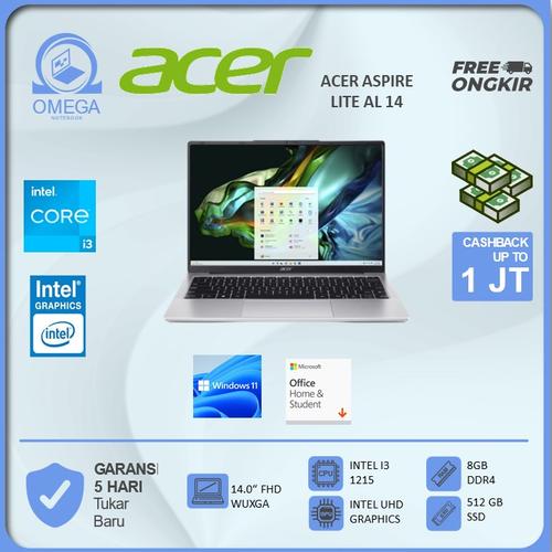 Promo Acer Aspire Lite Al14 i3 1215 8gb 512gb w11+ohs 14.0 Wuxga Ips ...