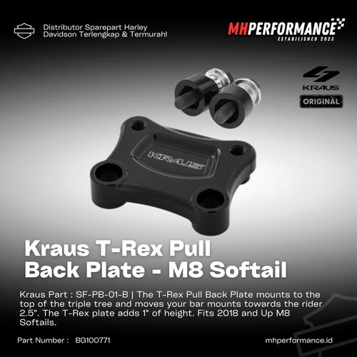 Jual Kraus Harley T-Rex Pull Back Plate - M8 Softail - Kab. Sleman - MotorheadGarage | Tokopedia