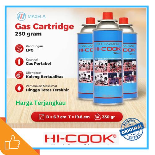 Jual Gas Hi cook 230 gram / Gas tabung portable / Gas portable ...