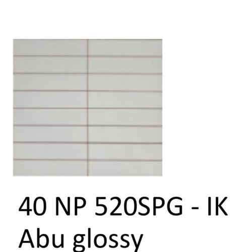 Jual Keramik precut 5x20 cm dalam kepingan 40x40 cm warna putih/abu ...