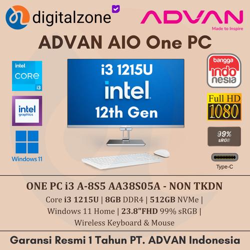 Promo ADVAN ONE PC i3 1215U 8/512GB W11 23.8"FHD - PC ADVAN AIO i3 Gen ...