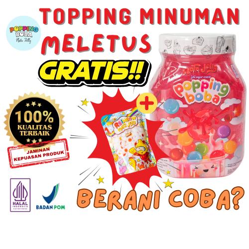 Jual Popping Boba Rasa Stroberi 500 gram | Topping Minuman - Kota ...