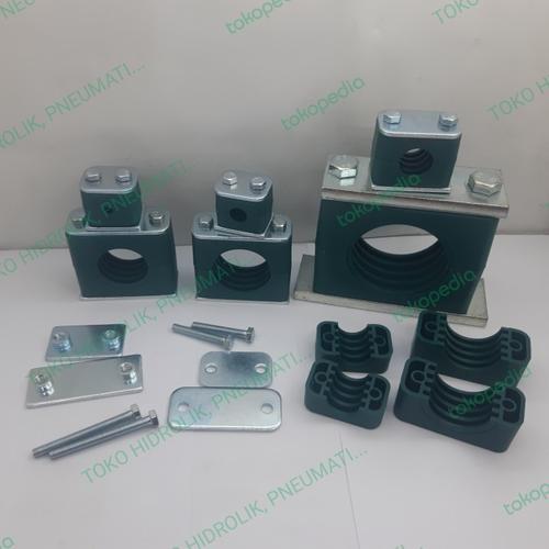 Jual Hydraulic pipe clamp uk.21,3 mm singel hole / Klem pipa schedule 1 ...