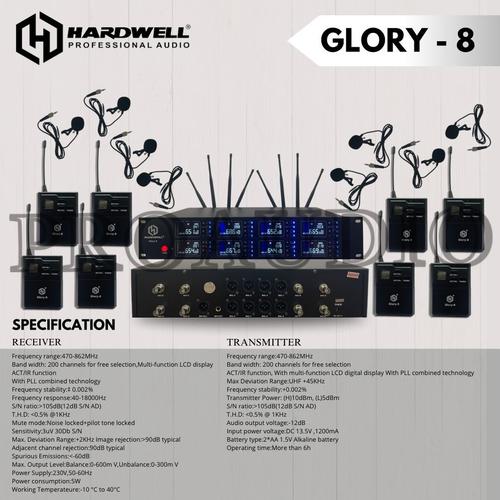 Jual Mic Wireless Hardwell 8 Clip On & 8 Headset Hardwell Glory 8 ...