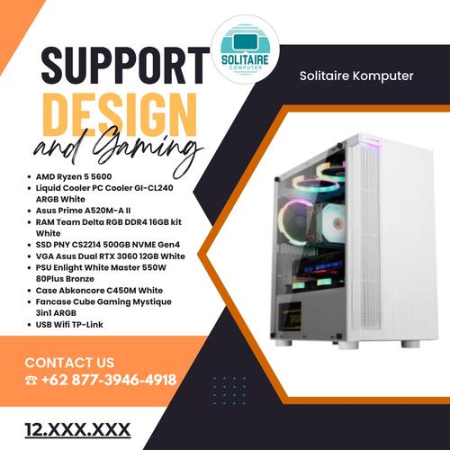 Jual PC Rakitan Design dan Gaming | Ryzen 5 5600 | A520M-A II | 16GB ...