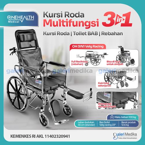Jual Kursi Roda 3in1 Multifungsi OneHealth Velg Racing - Kursi Roda OH ...