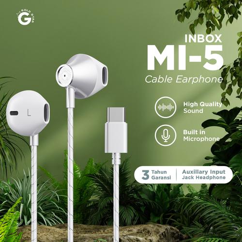 Promo Inbox Headset MI-5 Audio Type-C Extra Bass | Earphone Kabel ...