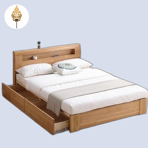 Jual DIPAN KAYU SOLID MAHOGANY DIVAN 2 LACI HEADBOARD STORAGE BED ...