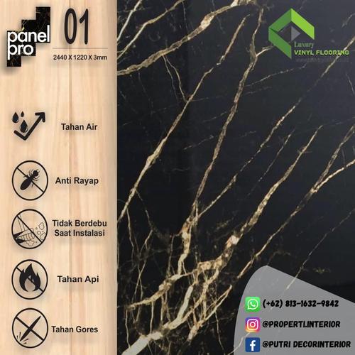 Jual pvc marmer dinding UV Marble tebal 3mm panel uk. 1,22m x 2,44m ...
