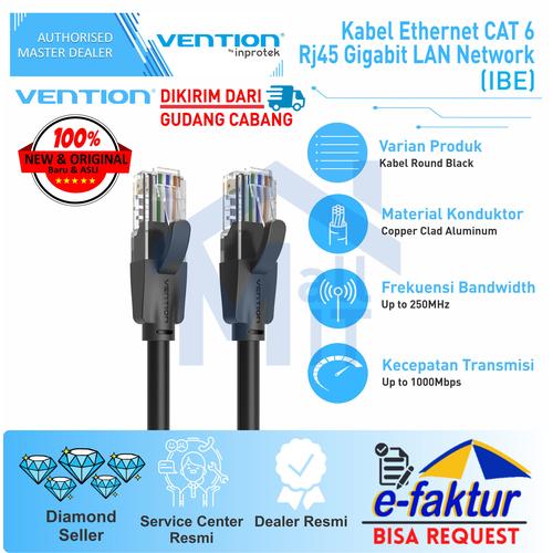 Promo Vention Kabel Lan Ethernet RJ45 Cat6 Cat 6 Gigabit 1Gbps UTP IBE ...