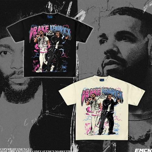 Jual EMCN Oversized Tee Drake v Kendrick - White Ivory, M - Kab ...