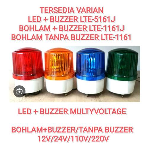 Jual warning light rotary lamp LTE-1161 /LTE-1161J buzzer lampu neon 6 ...