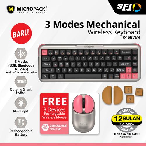 Promo [FREE BUNDLING] MICROPACK KEYBOARD WIRELESS - LIFESTYLE - 3 MODES ...