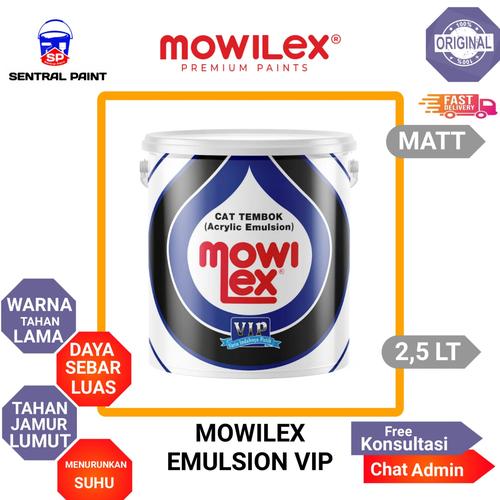 Jual MOWILEX EMULSION VIP WARNA PUTIH PRIMA E1000 2,5LT Galon - Jakarta ...