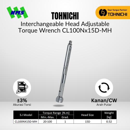 Jual Kunci Torsi TOHNICHI CL100Nx15D-MH 20 - 100 Nm Interchangeable ...