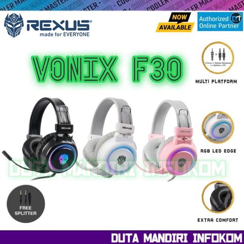 Jual Rexus Vonix F30 - LED RGB Lightning Gaming Headset - Black Edition ...