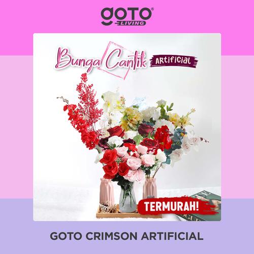 Promo Goto Crimson Bunga Hias Mawar Artificial Flower Dekorasi Plastik ...