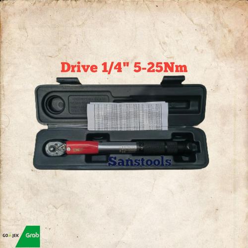 Jual Momen / Torque wrench / Kunci torsi 1/4" 5-25NM 5-25N.M moment ...