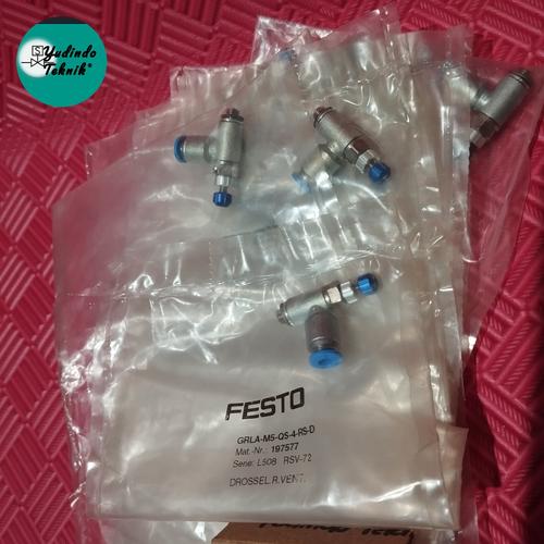 Jual Speed Control FESTO GRLA-M5-QS-4-RS-D 197577 SELANG 4MM - Kota ...