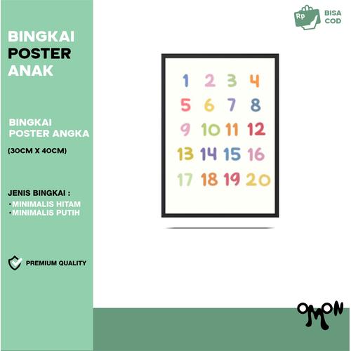 Jual Bingkai Poster Angka Anak - Hitam - Kota Bekasi - Omonokie | Tokopedia