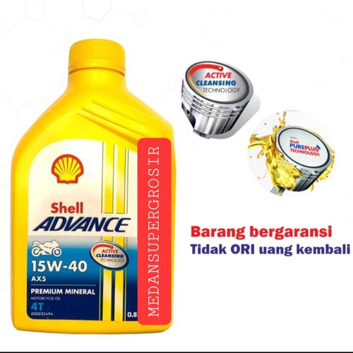 Jual SHELL ADVANCE AX5 15W40 0.8L UNTUK MOTOR MANUAL - Kab. Deli ...