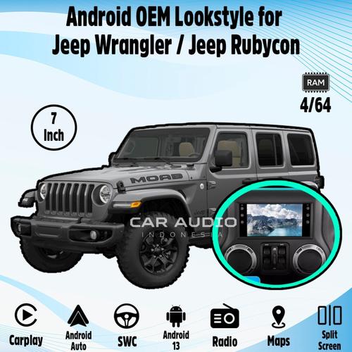 Jual HEAD UNIT OEM LOOK STYLE ANDROID FOR JEEP RUBICON / WRANGLER TAHUN ...