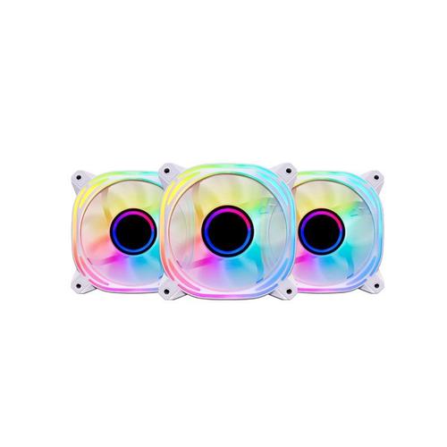 Jual CUBE GAMING MYSTIQUE FAN White 12CM PWM A-RGB Fan (3x12CM PWM Fan ...