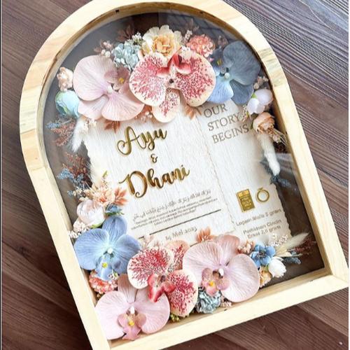 Jual Bingkai Mahar / Mahar Anggrek / Mahar Rustic Transparan / Mahar ...