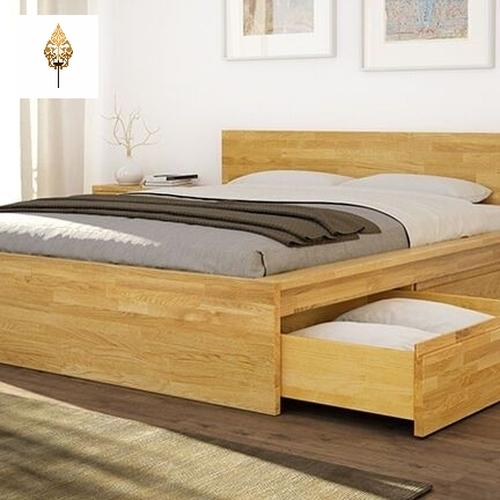 Jual DIPAN KAYU SOLID MAHOGANY DIVAN 2 LACI REL HEADBOARD STORAGE BED ...