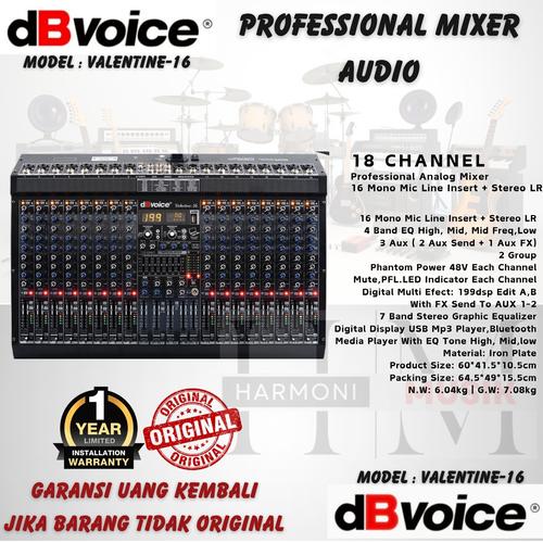Jual Mixer dBVoice Valentine 16 - Mixer Analog dB Voice 16 Channel ...