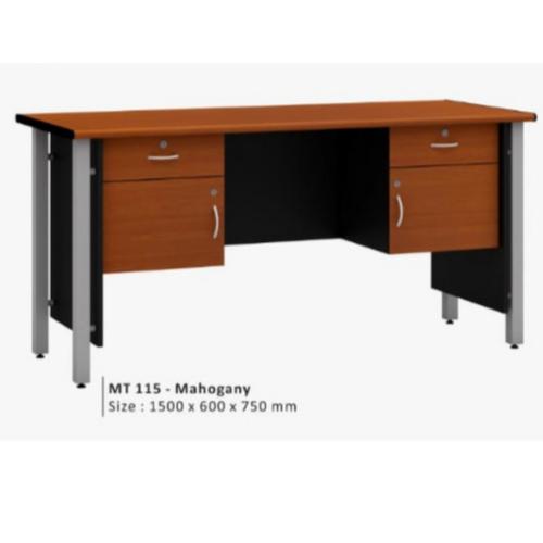 Jual Meja kantor kaki besi / meja kerja 1 biro / meja guru / meja ...