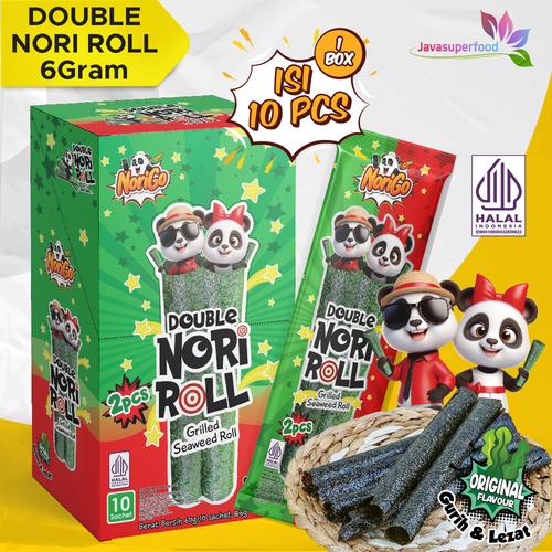 Jual Snack Double Nori Roll Grilled Seaweed Roll 1 Box isi 10Pcs ...